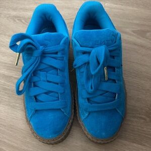Puma | Shoes | Puma Blue And Neon Green Sneakers | Poshmark